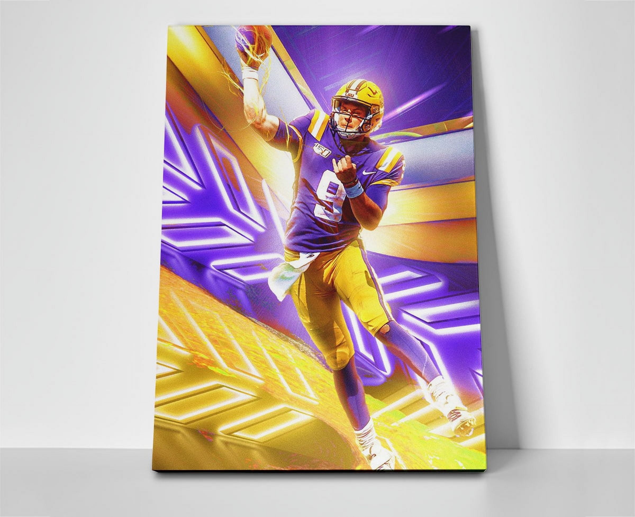 Joe Burrow LSU Poster or Wrapped Canvas - Walmart.com