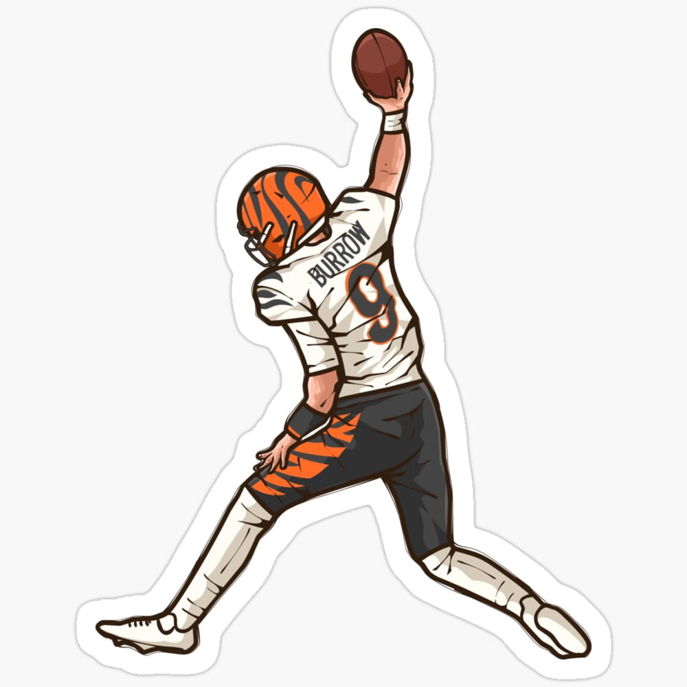Joe Burrow Spike Celebration Sticker Phone Decal Water Bottle Stickers ...