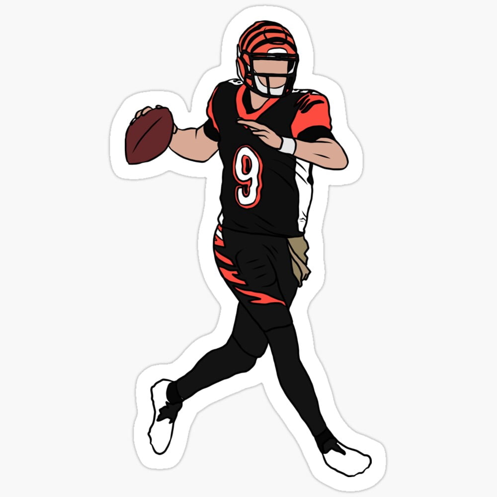 Joe Burrow Throw Sticker Phone Decal Water Bottle Stickers Car Decals ...