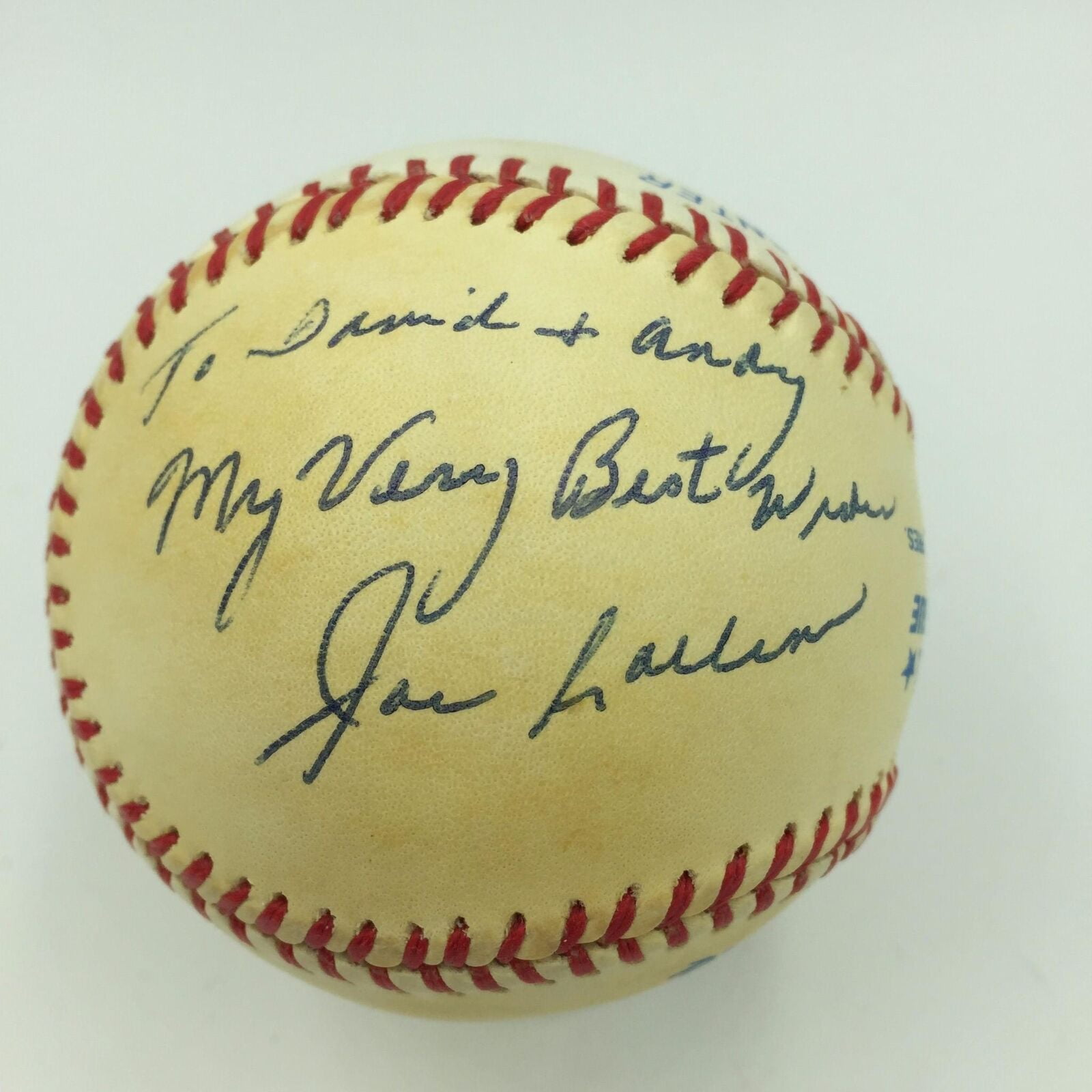 Joe Collins Single Signed American League Baseball New York Yankees JSA ...