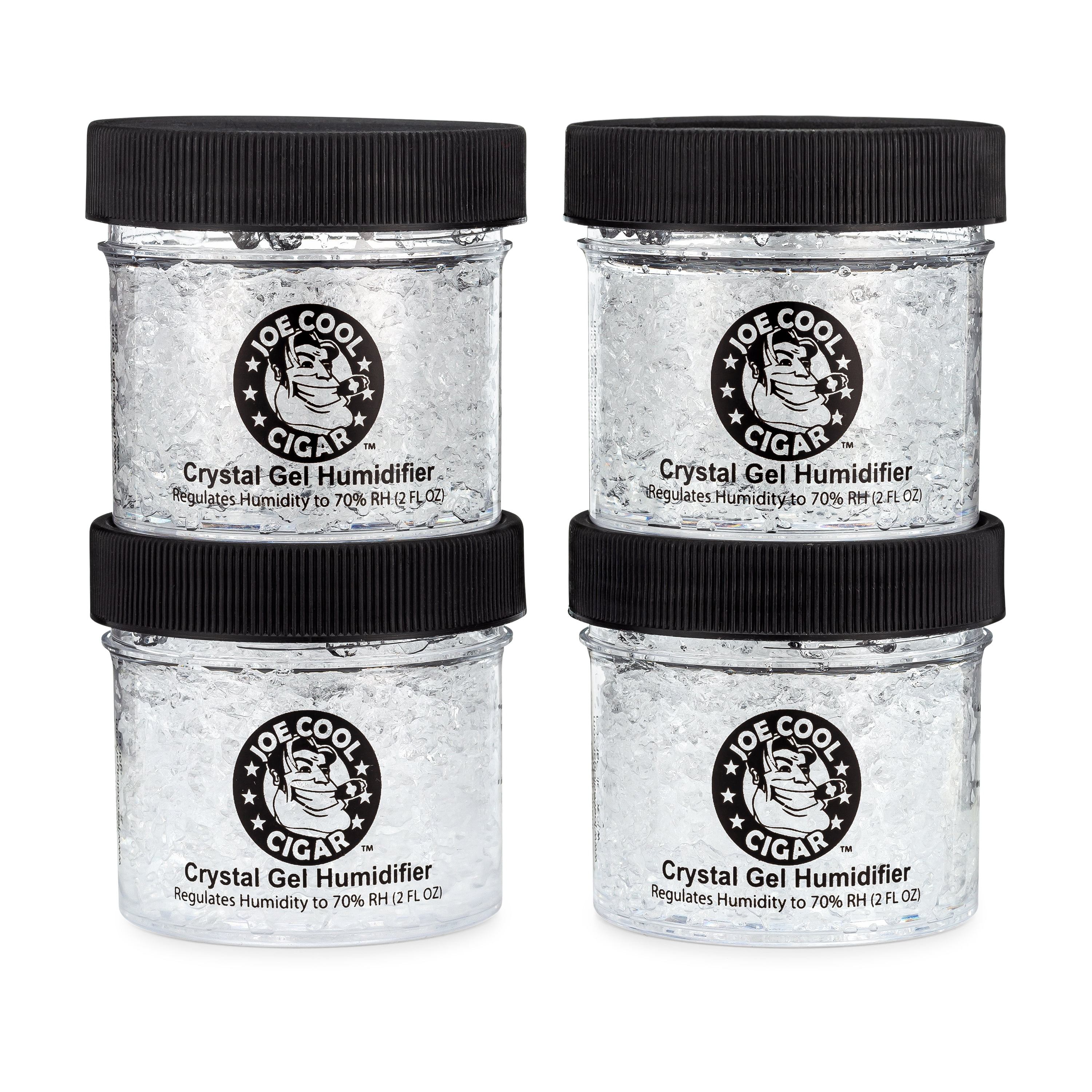 Joe Cool Cigar Crystal Gel Humidifier for Cigar Humidors 2 oz Jar (4 ...