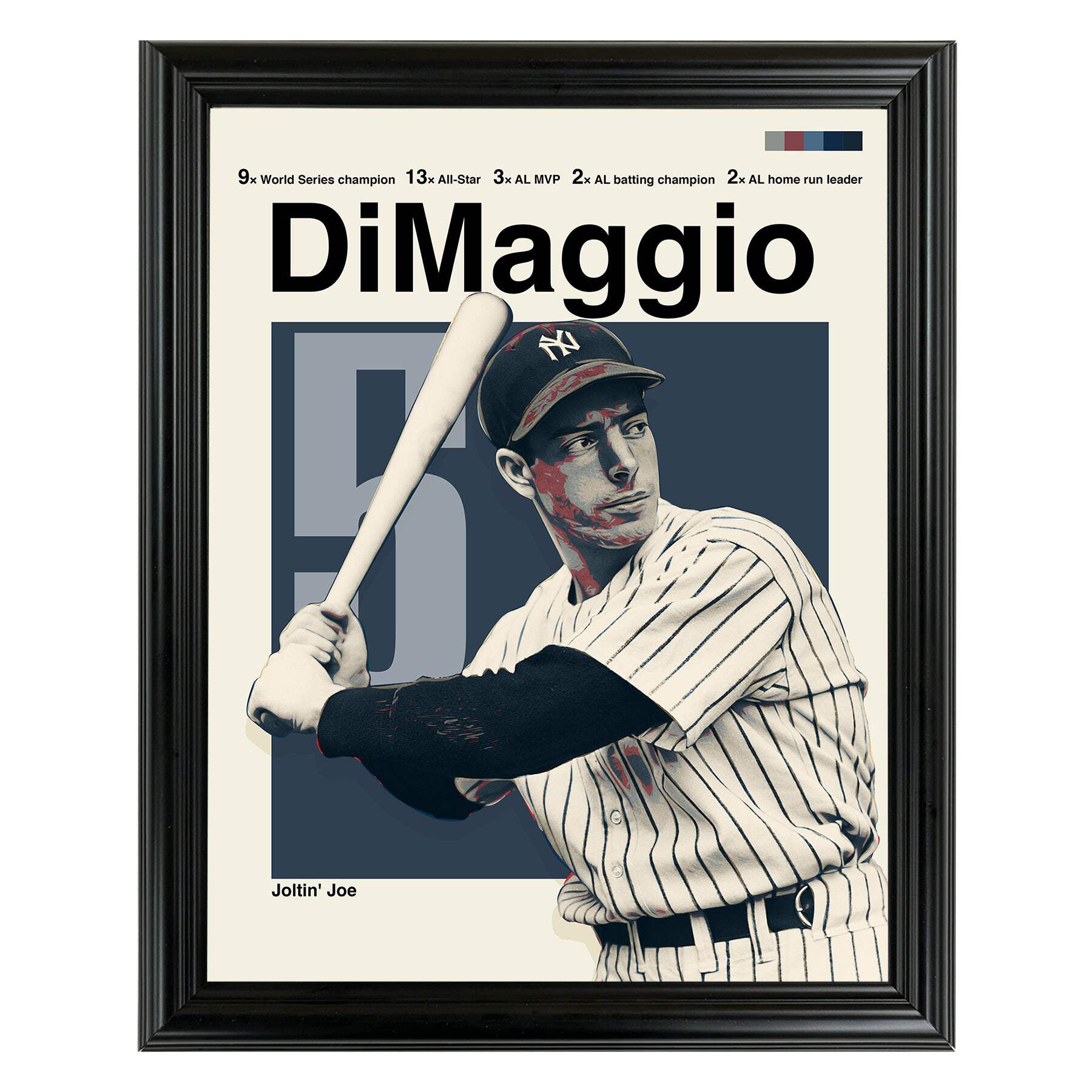 Joe DiMaggio Framed Sports Art Photo by Thomas Maxwell - Walmart.com