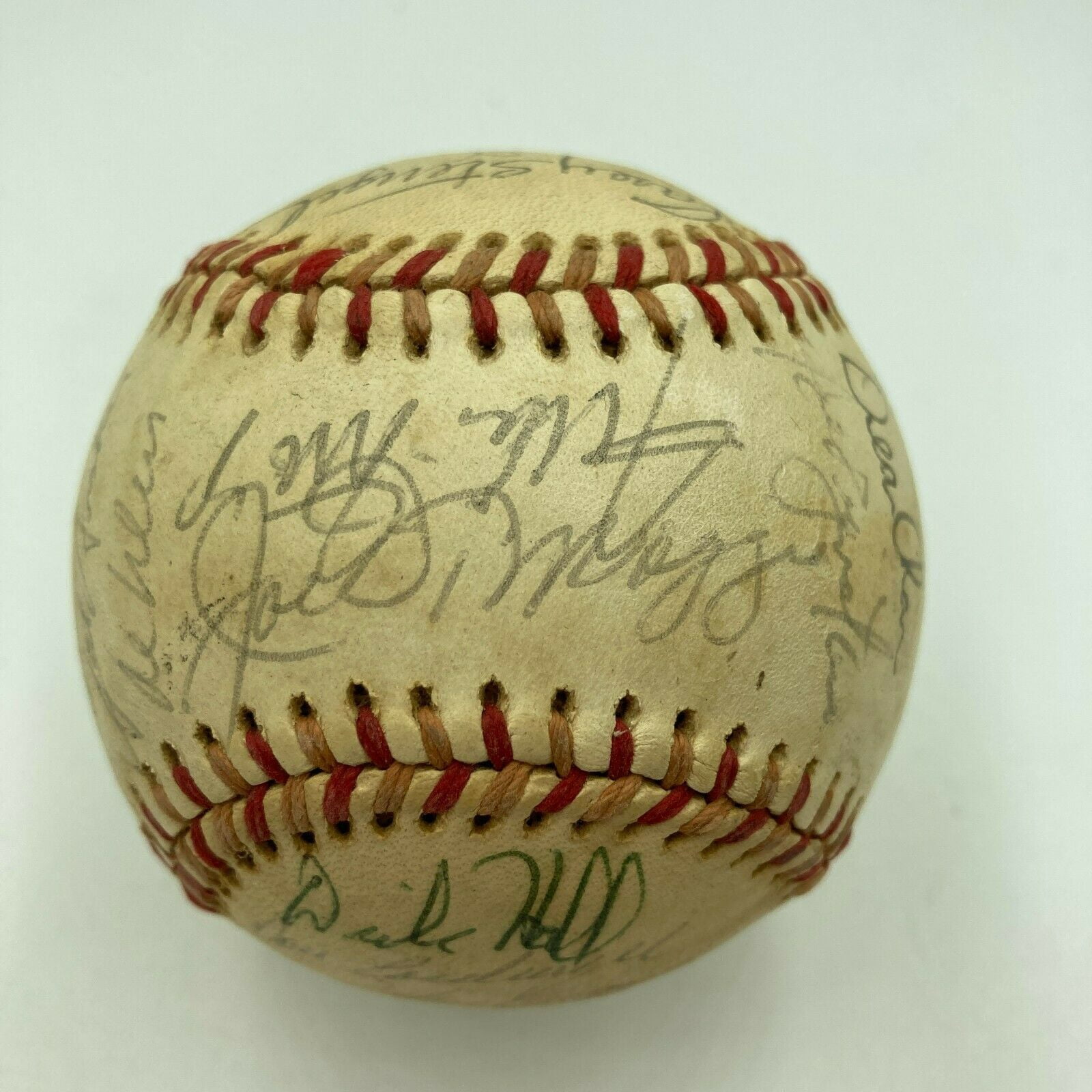 Joe Dimaggio Casey Stengel Willie Mays 1972 Old Timers Day Signed ...
