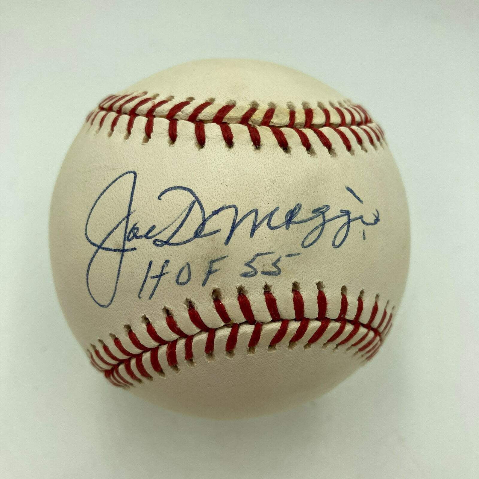 Joe Dimaggio "Hall Of Fame 1955" Signed American League Baseball JSA ...