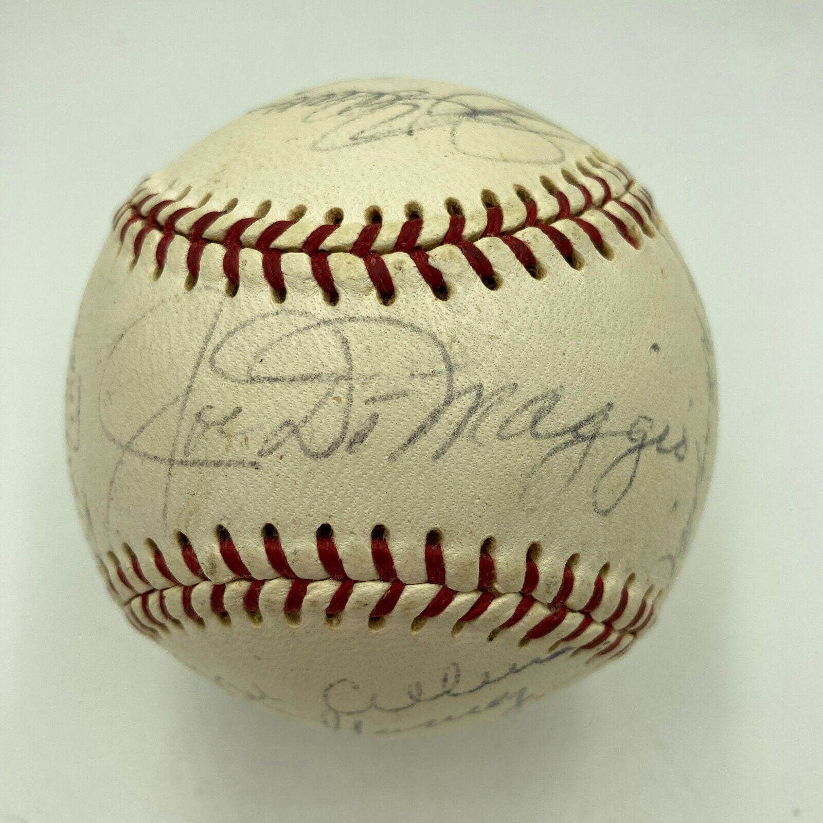 Joe Dimaggio Mickey Mantle New York Yankees HOF Legends Signed Baseball ...