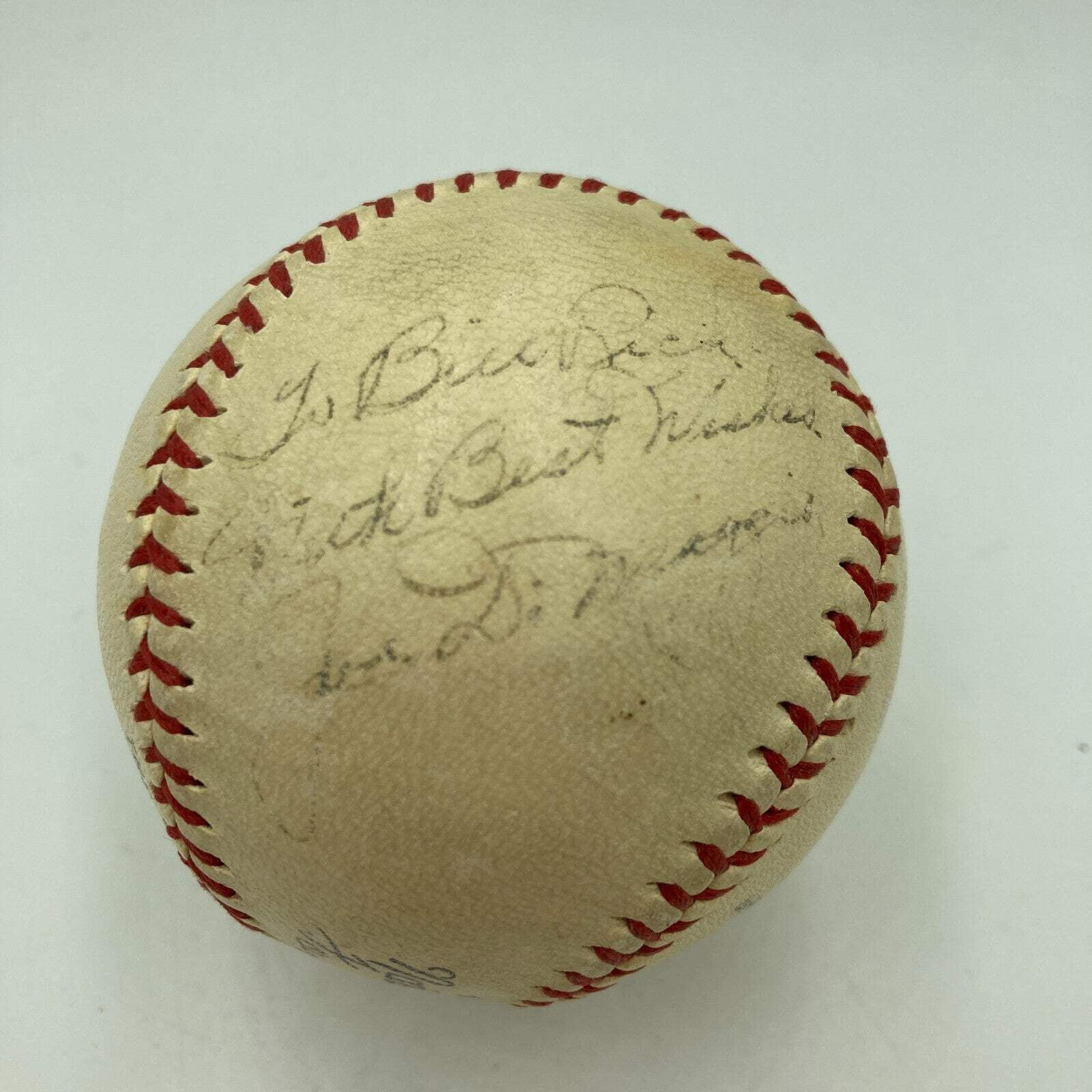 Joe Dimaggio Signed 1944 World War 2 Official National League Baseball ...
