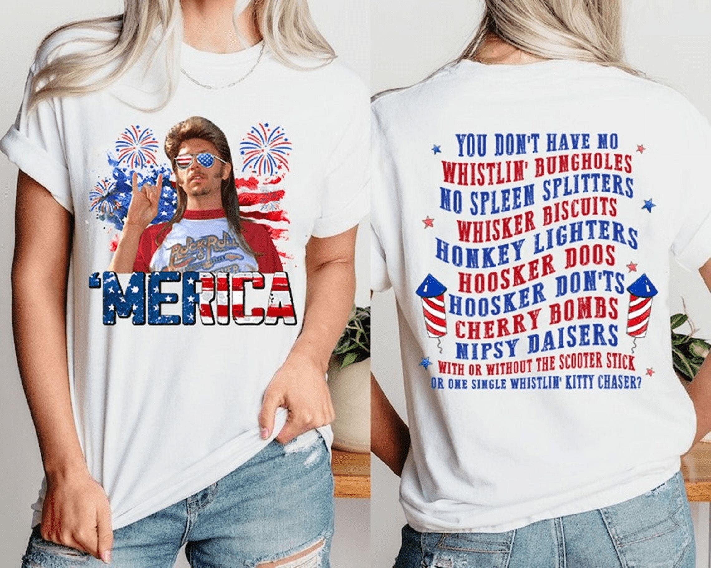 Joe Dirt Merica July 4th WHITE Shirt, Funny Joe Dirt 4th of July Shirt, Joe Dirt Merica Tshirt ...
