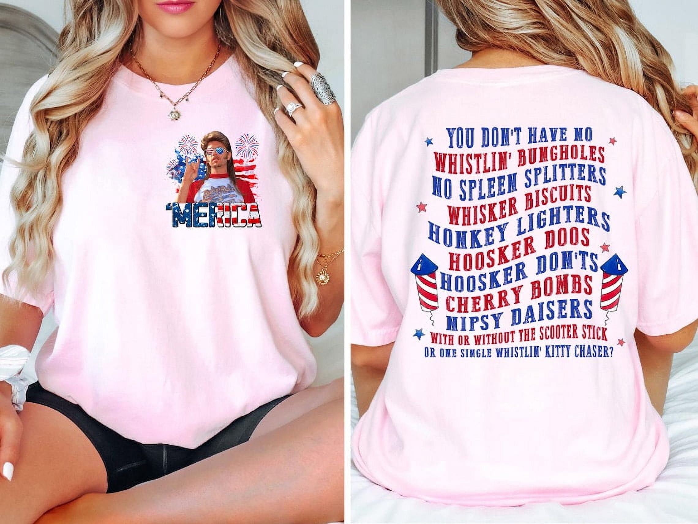 Joe Dirt, Merica Shirt, 4th Of July, Fourth Of July Movie, Happy 4th of July Tee,Blossom Color ...