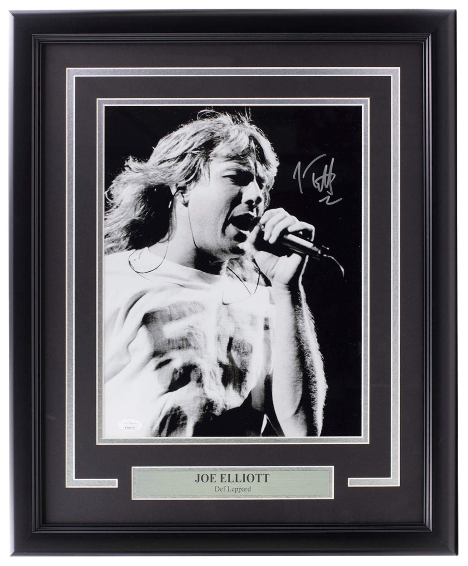Joe Elliott Signed Framed 11x14 Black And White Def Leppard Photo JSA ...