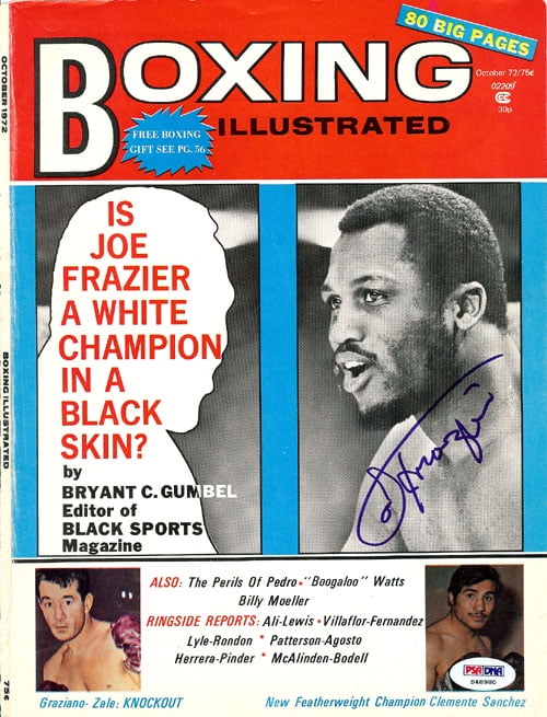 Joe Frazier Autographed Boxing Illustrated Magazine Cover PSA/DNA # ...