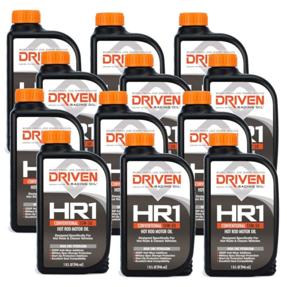 Joe Gibbs Driven Racing Oil 02106 HR-1 15W-50 Conventional Hot Rod Oil ...
