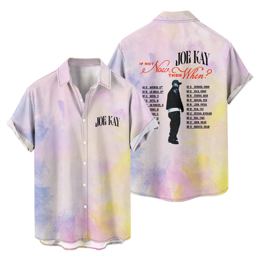 Joe Kay If Not Now Then When Tour Merch Unisex Button Down Shirts Short ...