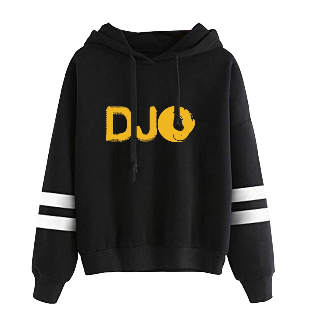Joe Keery merch Djo logo hooded drawstring pocketless sweatshirt men ...