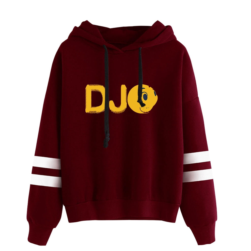 Joe Keery merch Djo logo hooded drawstring pocketless sweatshirt men ...