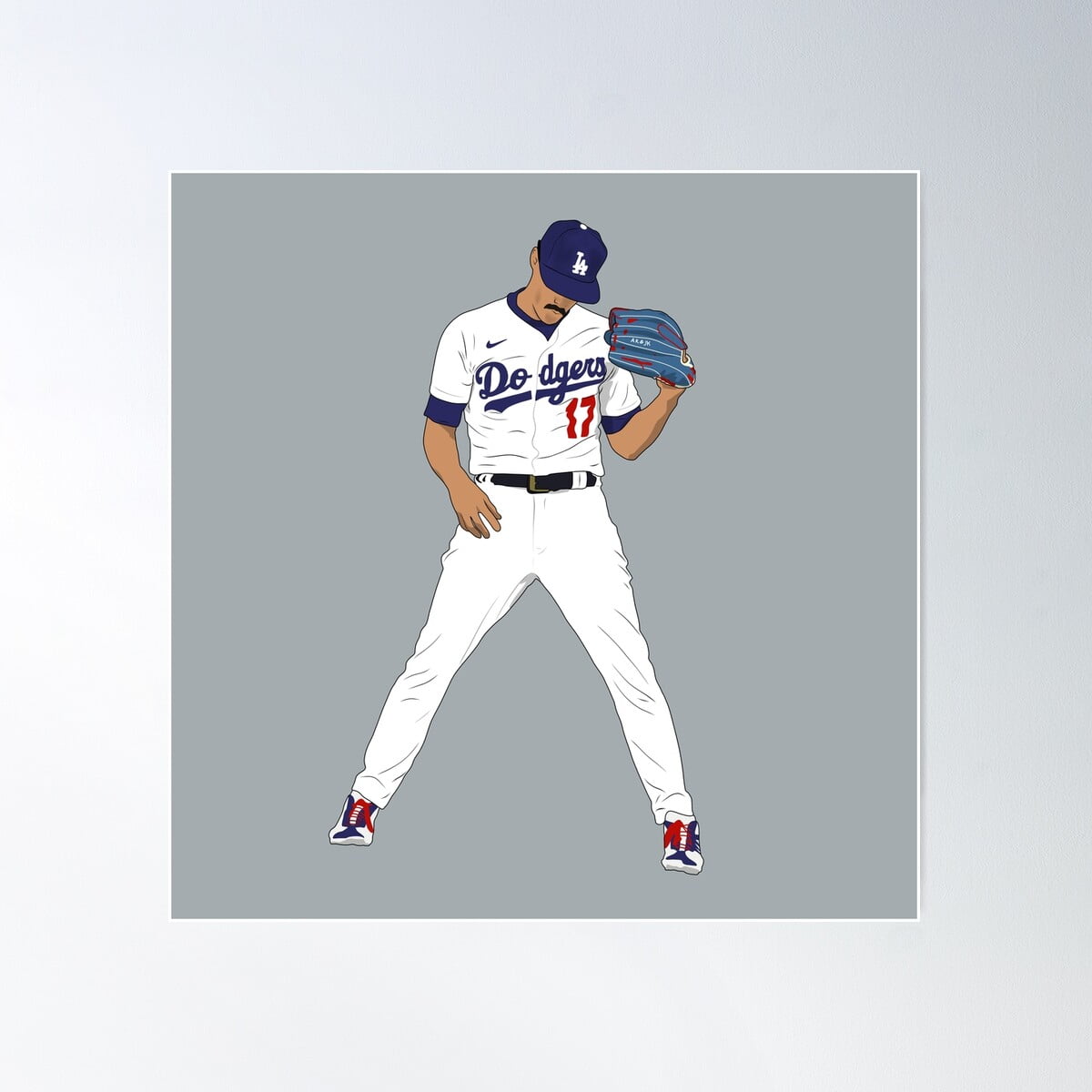 Joe Kelly Pitching Poster Wall Art, Modern Wall Decor For Living Room ...
