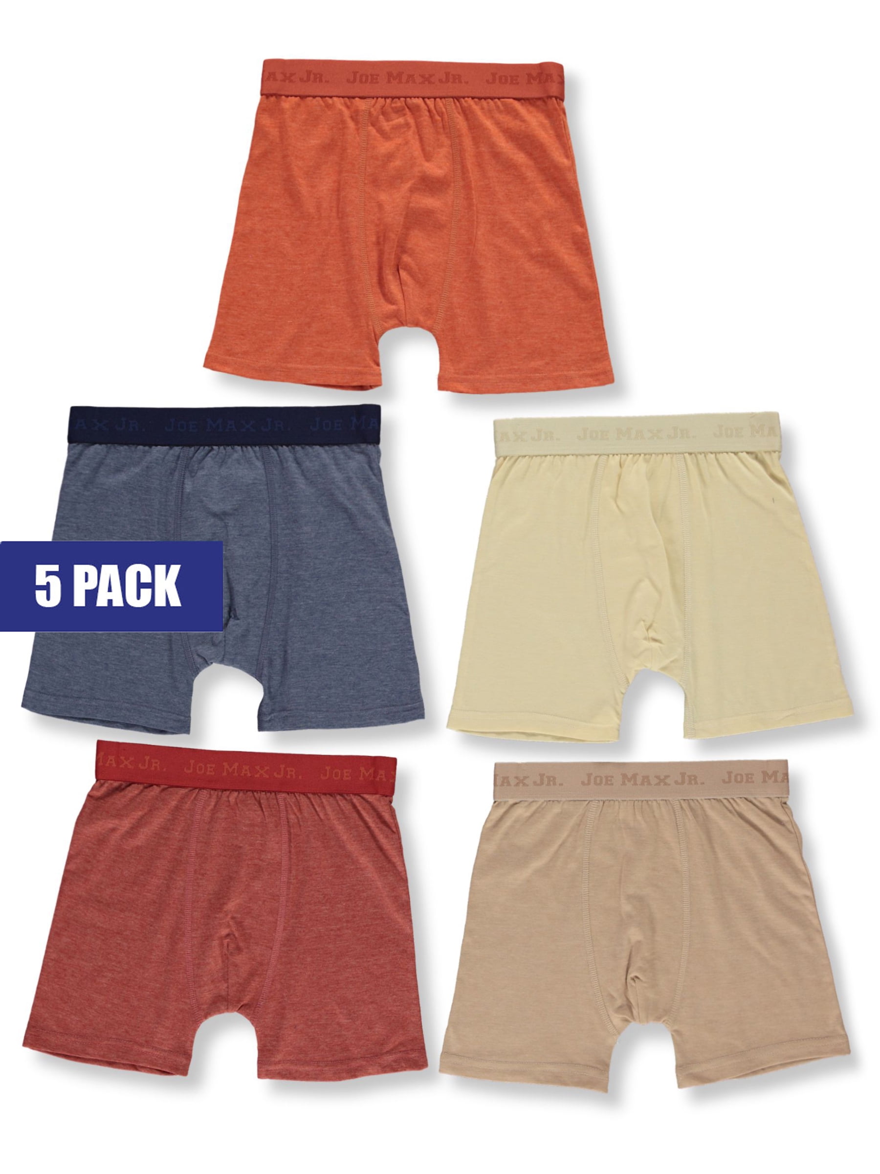 Joe Max Jr. Boys' 5-Pack Boxer Briefs Color: tan Size: 16 - 18 ...