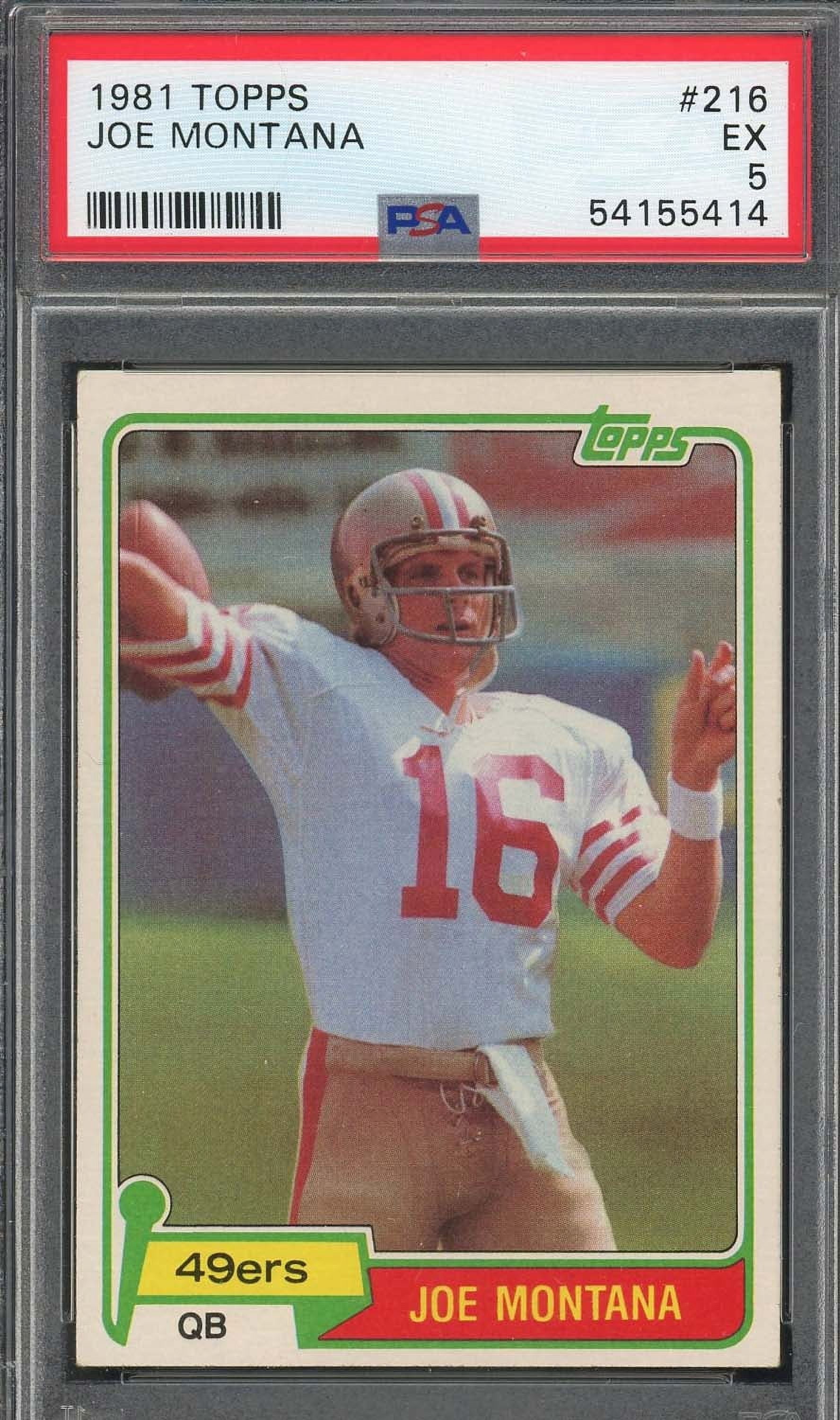 Joe Montana 1981 Topps Football Rookie Card #216 Graded PSA 5 - Walmart.com