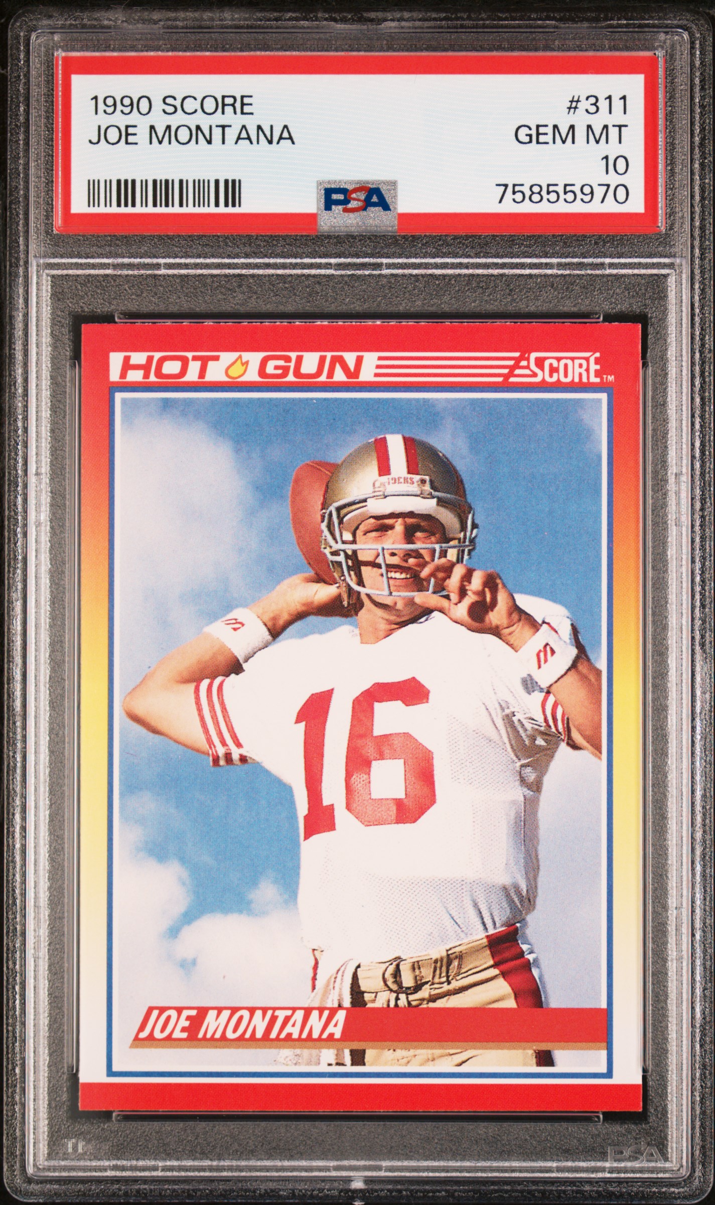 Joe Montana 1990 Score Football Card #311 Graded PSA 10 - Walmart.com