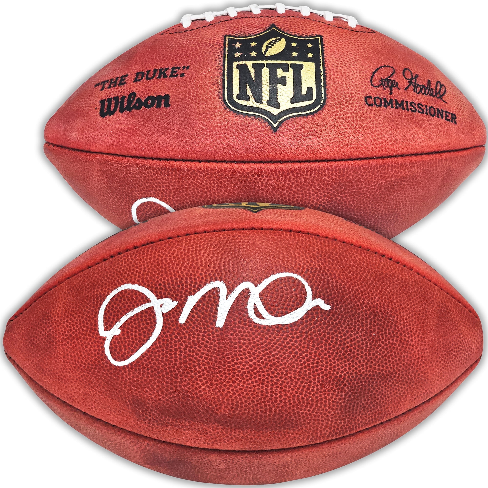 Joe Montana Autographed Official NFL Leather Gold Shield Football San ...