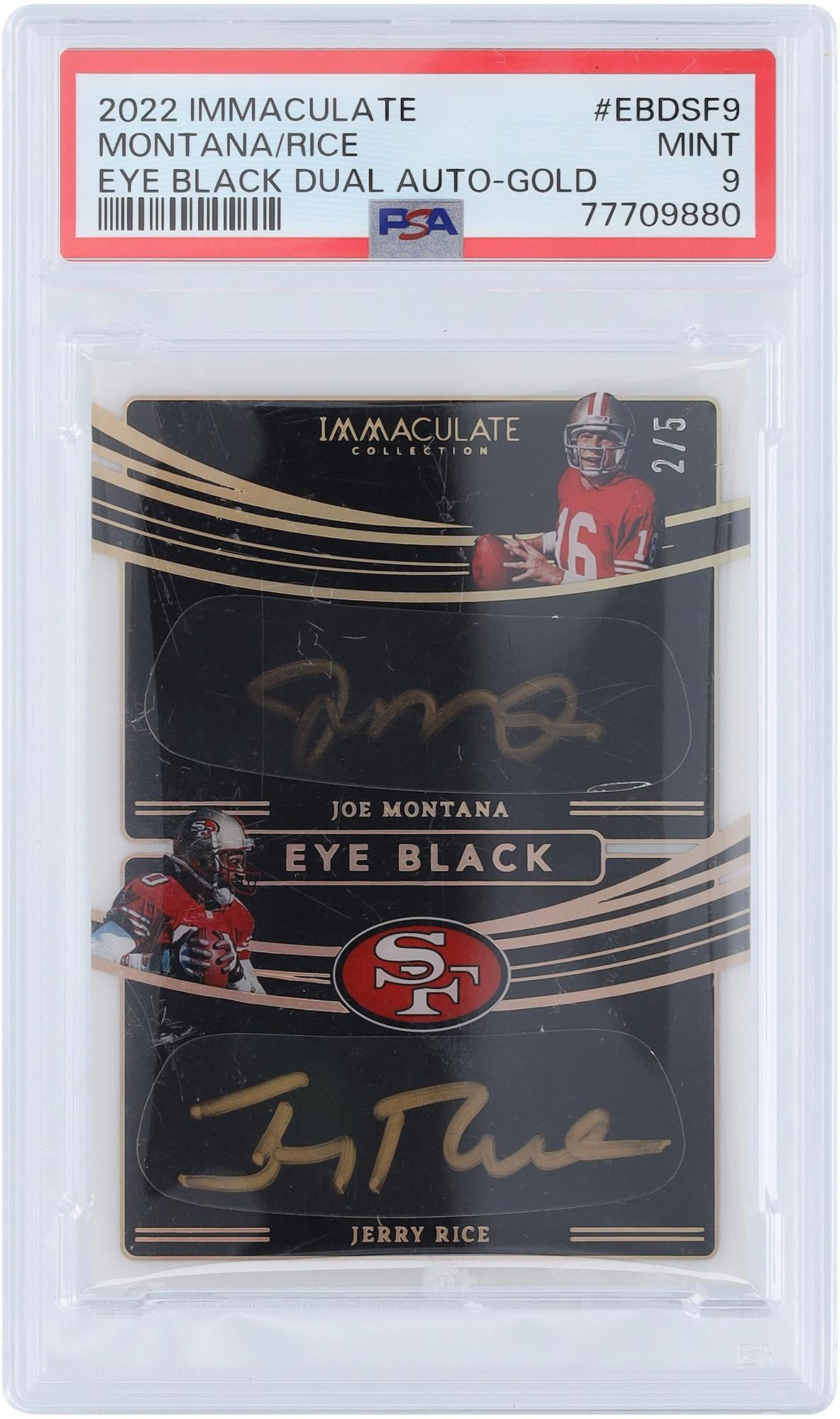 Joe Montana and Jerry Rice San Francisco 49ers Autographed 2022 Panini ...