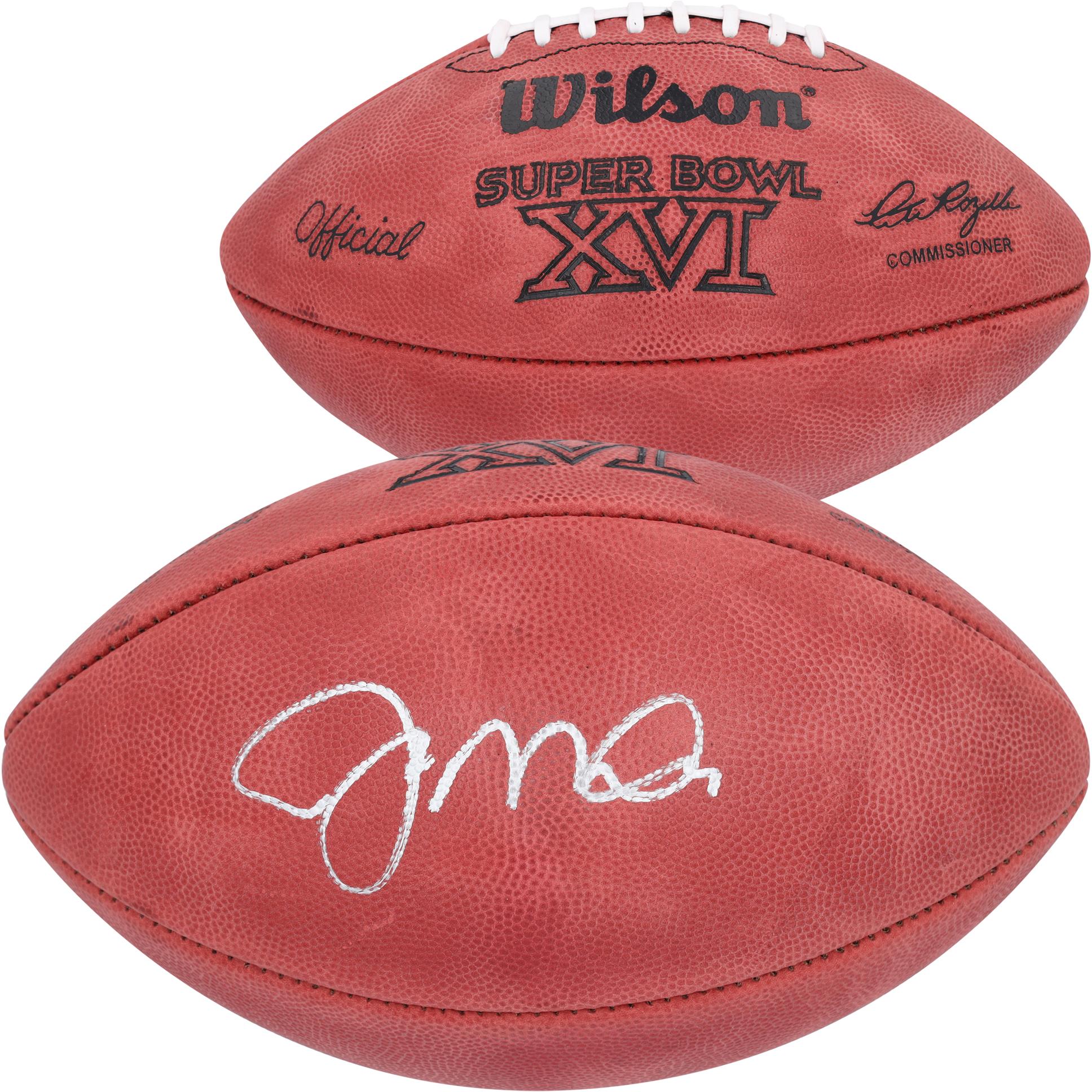 Joe Montana San Francisco 49ers Autographed Wilson Super Bowl XVI Logo ...
