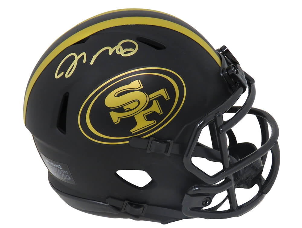 Joe Montana Signed San Francisco 49ers Eclipse Black Matte Riddell ...
