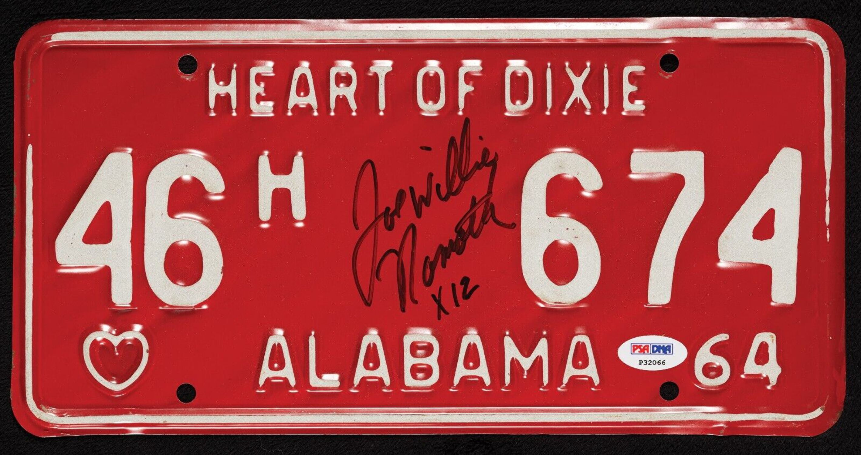 Joe Namath Full-Name Signed Alabama License Plate PSA DNA COA - Walmart.com