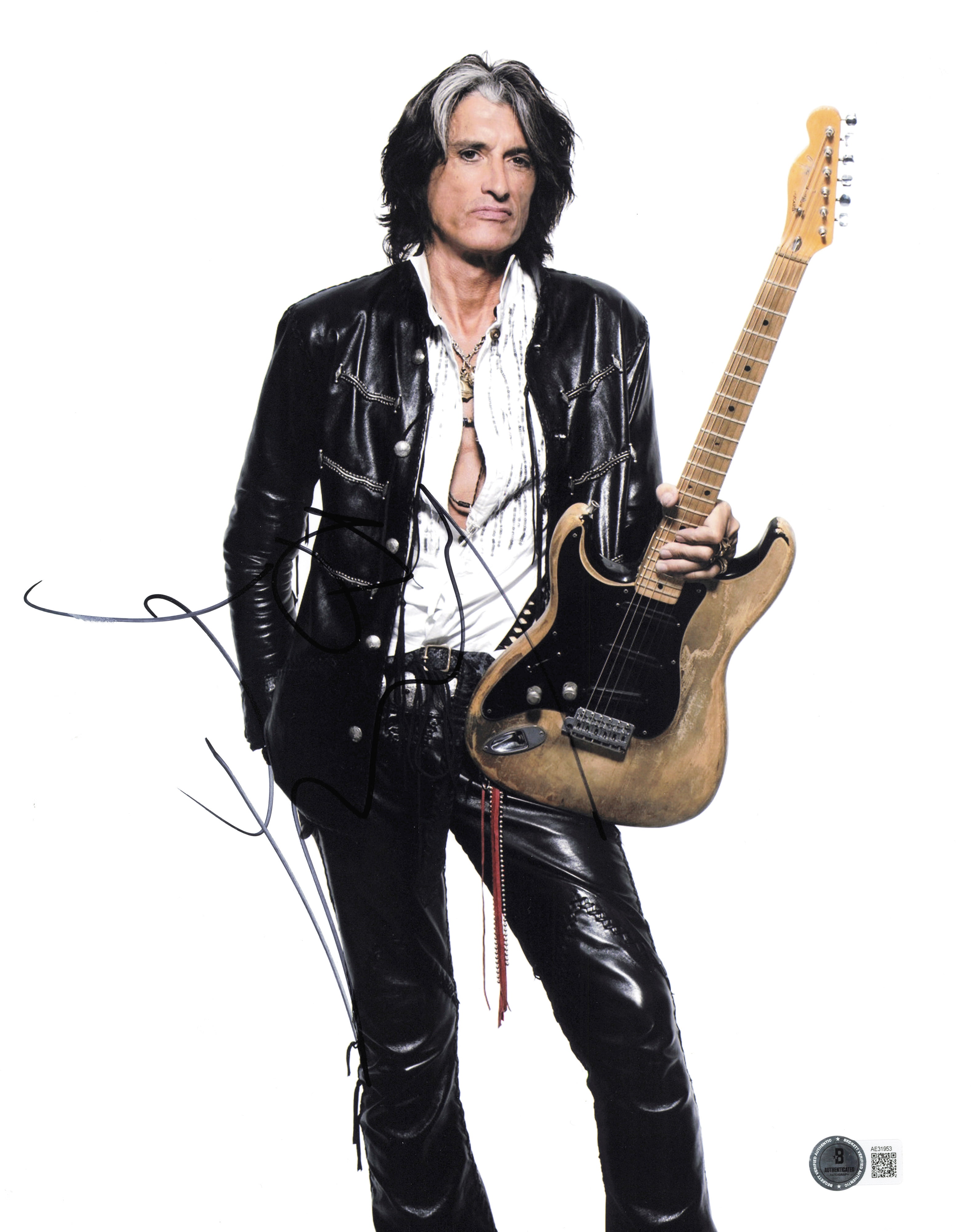 Joe Perry Autographed 11x14 Photo Aerosmith Beckett BAS QR #AE31953 ...