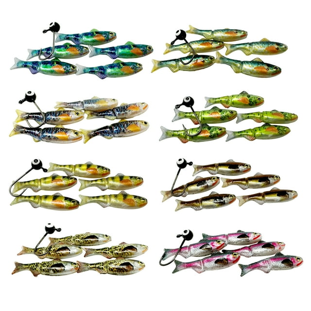 Joe Renosky's 1/32 oz Keystone Jig Minnow Kit - 8 Patterns for Bass ...