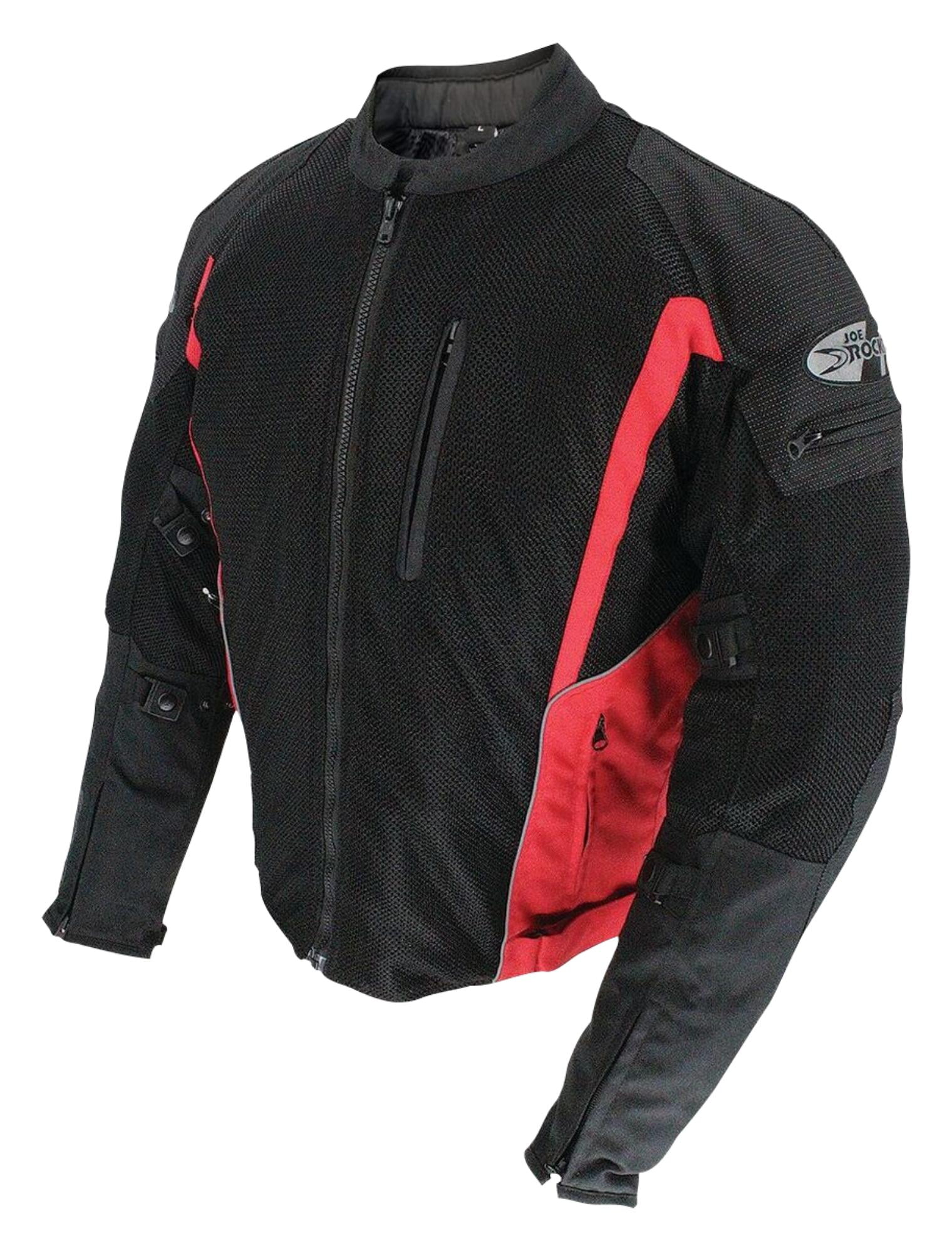 Joe Rocket Analog Mens Vented Mesh Motorcycle Jacket Black/Red XXL ...
