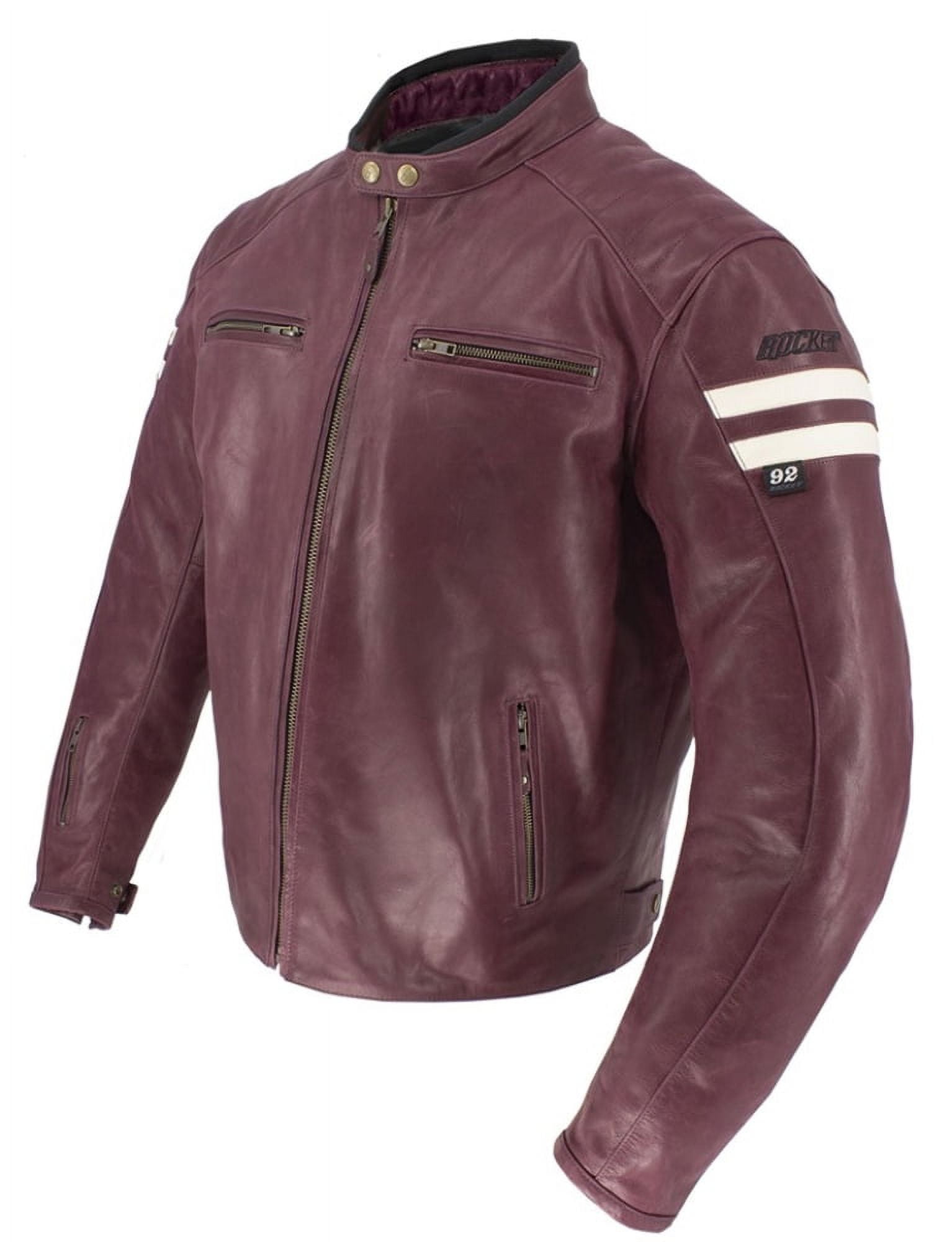 Joe Rocket Classic '92 Men's Leather Motorcycle Biker Jacket, Oxblood ...