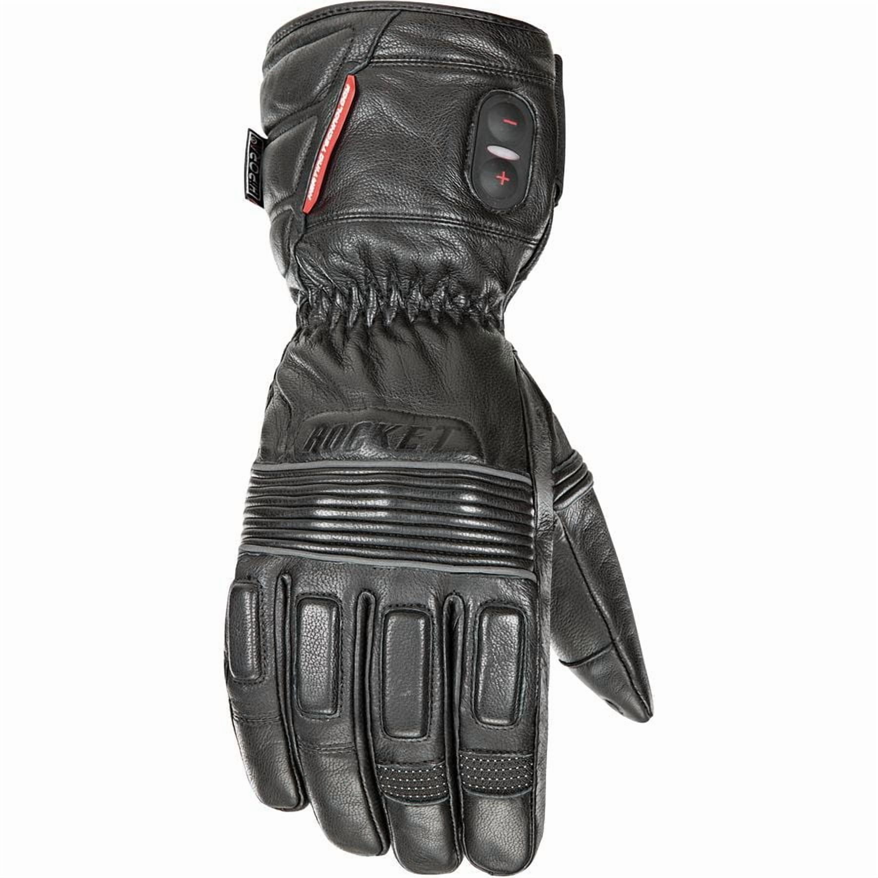 Joe Rocket Mens Rocket Leather Burner Heated Gloves (Black, Large ...
