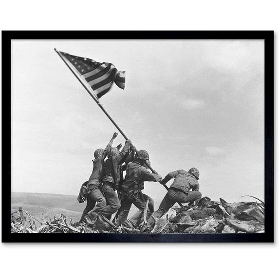 Joe Rosenthal Marines Raising American Flag 1945 Photo Iwo Jima Iconic ...