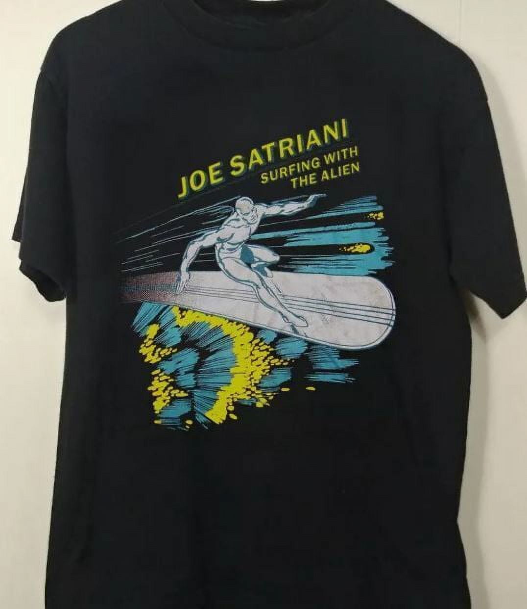 Joe Satriani Silver Surfer Surfing With Alien Black Men T-Shirt Size S ...