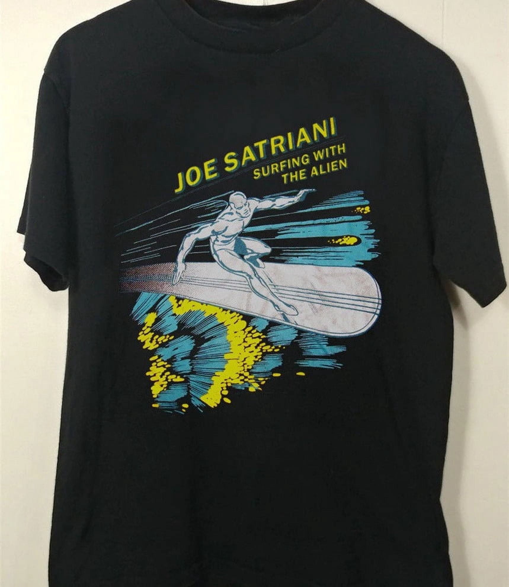 Joe Satriani Silver Surfer Surfing With Alien Black Men T-Shirt Size S ...
