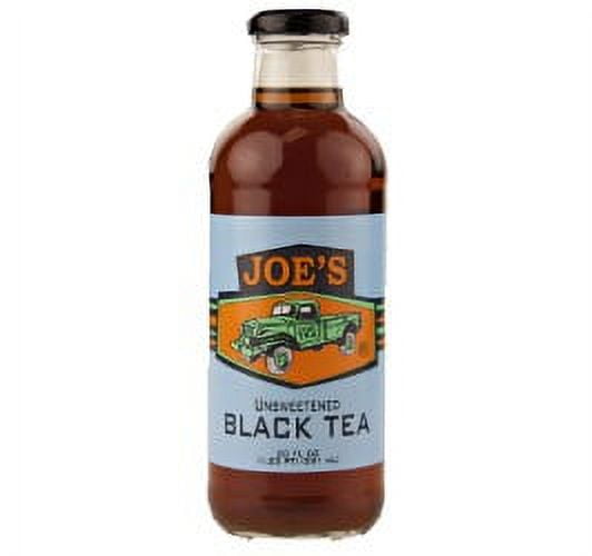 Joe Tea Unsweetened Black Tea 20 fl. oz. Glass Bottles- Case Pack of 12 ...