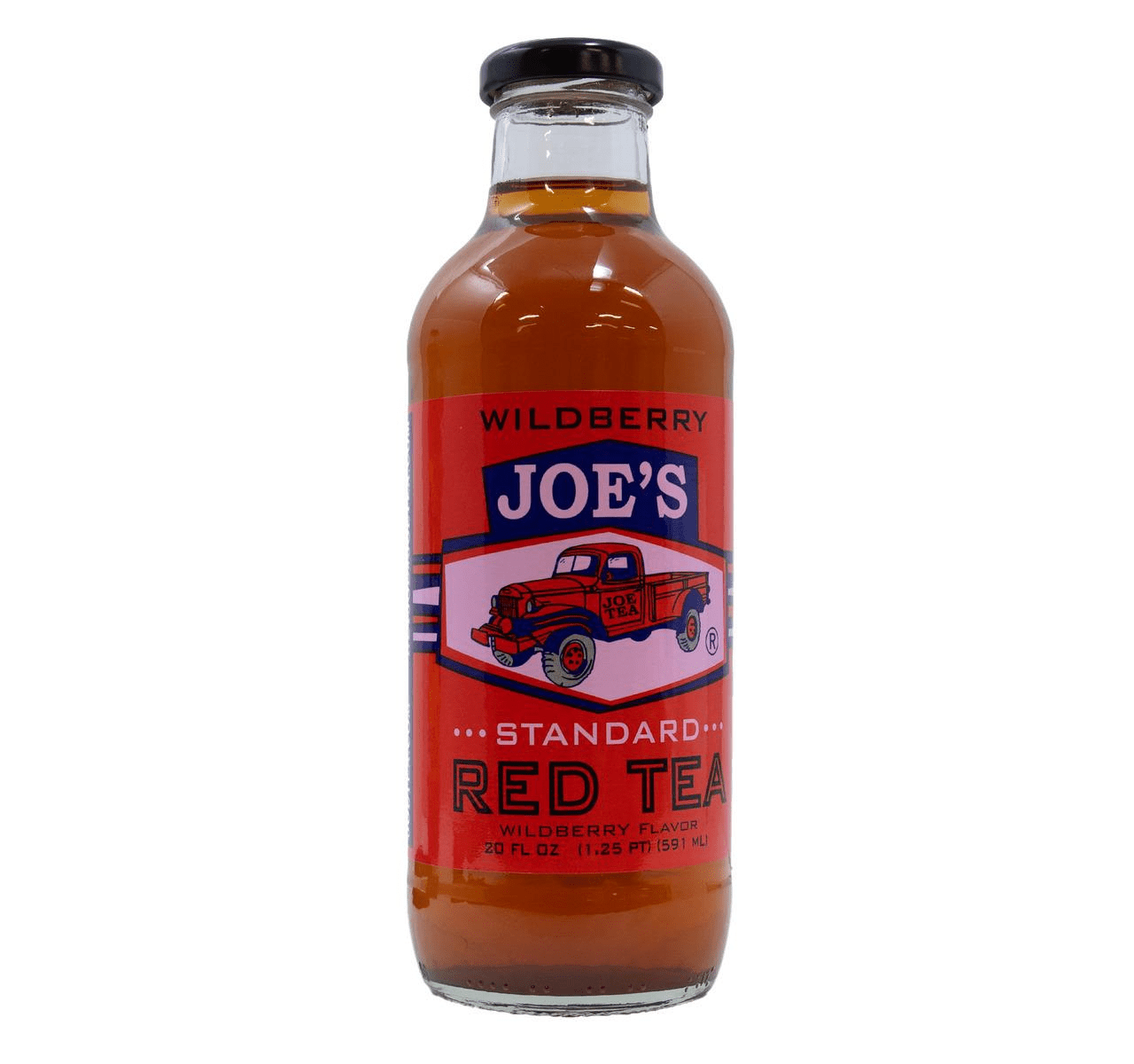 Joe Tea Wildberry Standard Red Tea, 12-Pack 20 fl. oz. Glass Bottles ...