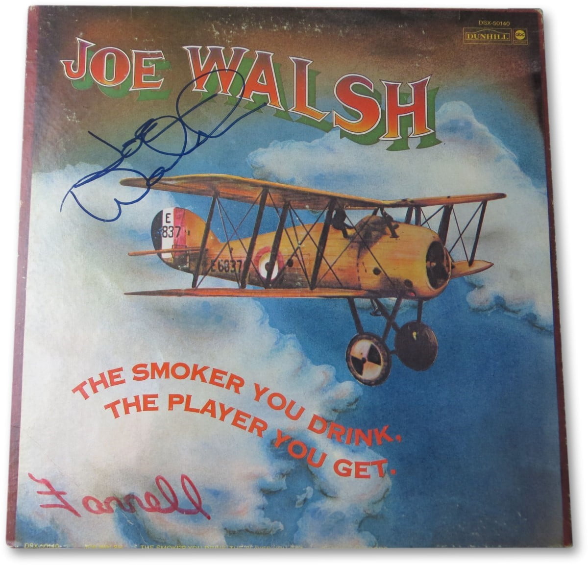 Joe Walsh Signed Autographed Record Album Cover Smoker You Drink JSA ...