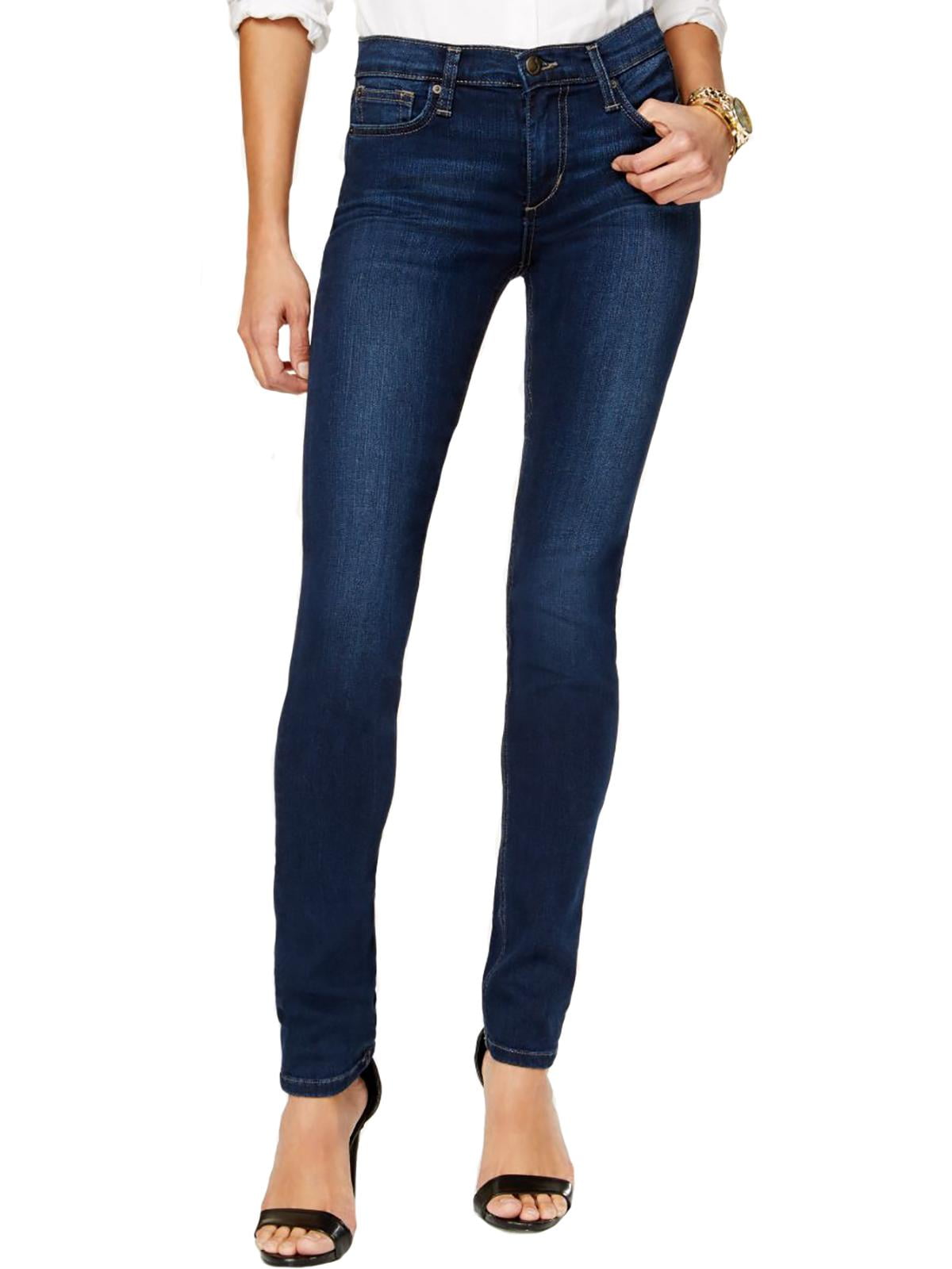 Joe's Jeans Womens Dark Wash Straight Leg Cigarette Jeans - Walmart.com