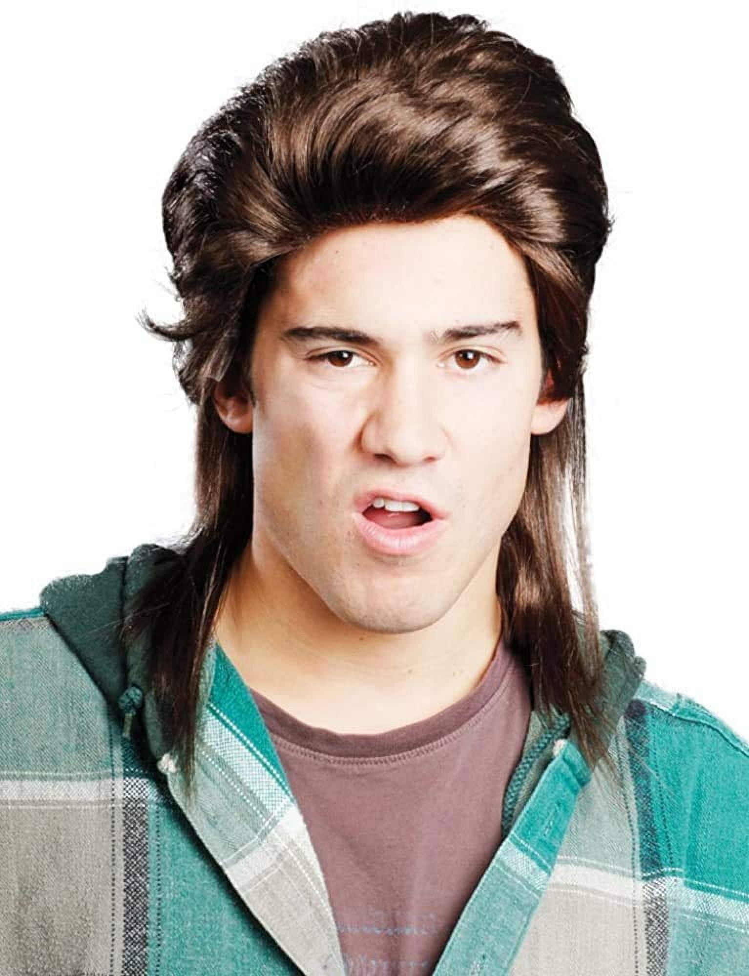 Joe's Mullet Joe Color Black - Enigma Wigs Men's Trailer Trash Billy ...