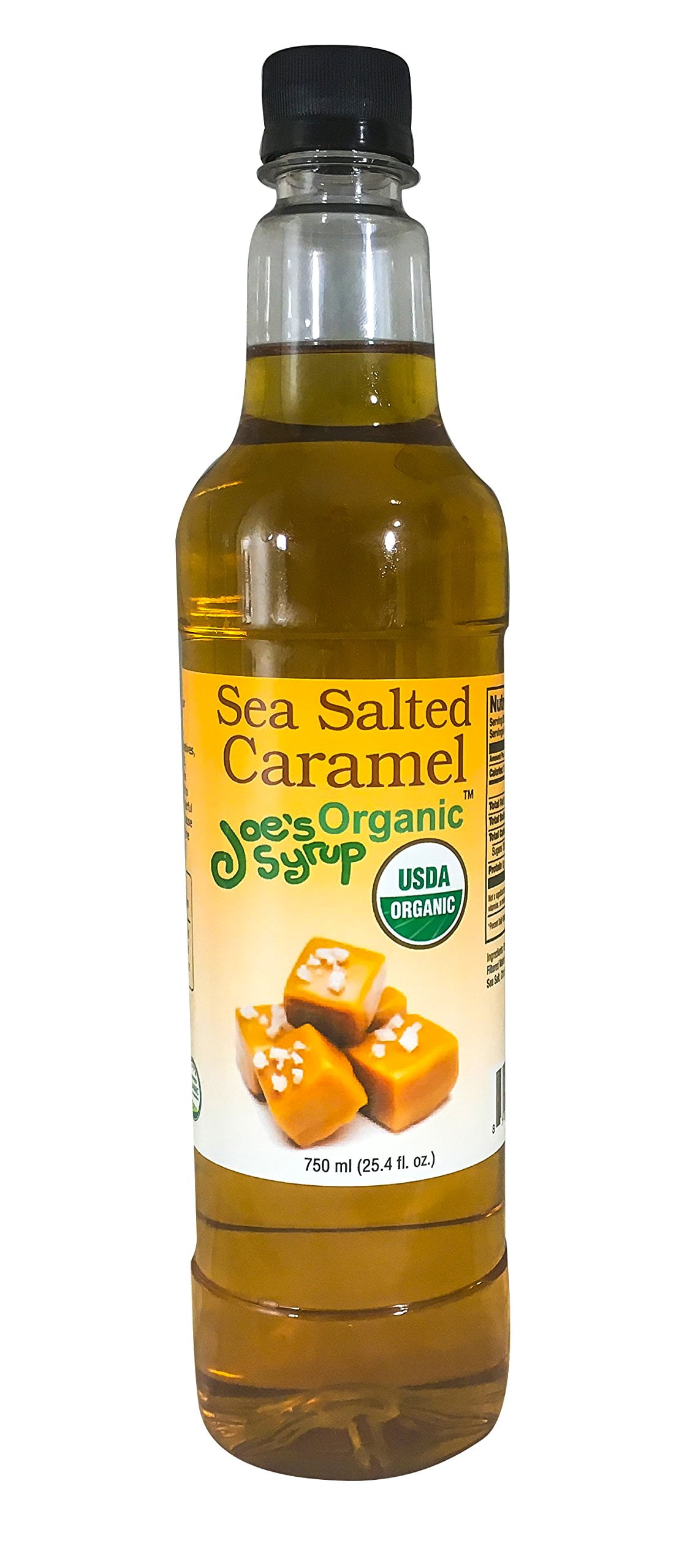 Joe’s Syrup Organic Flavored Syrup, Organic Sea Salted Caramel, 750 ml ...