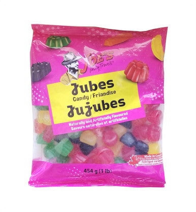 Joe's Tasty Travels, Chewy Intense Fruity Flavor Jujubes Candy, 454g/1 lb. Bag, Imported from ...