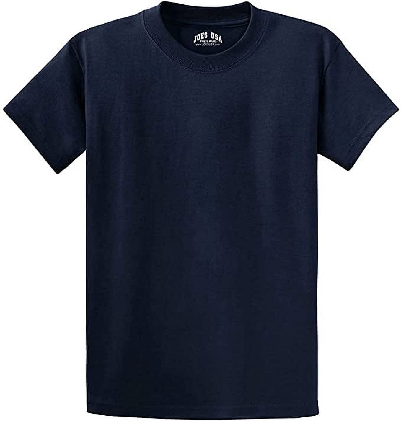 Joe's USA Heavyweight 6.1-ounce, 100% cotton T-Shirts-5X-Navy - Walmart.com