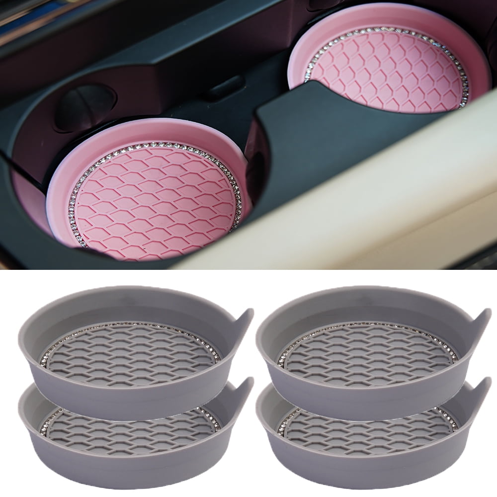 Joefnel Car Cup Coaster Universal Non-Slip Cup Holders Bling Crystal ...