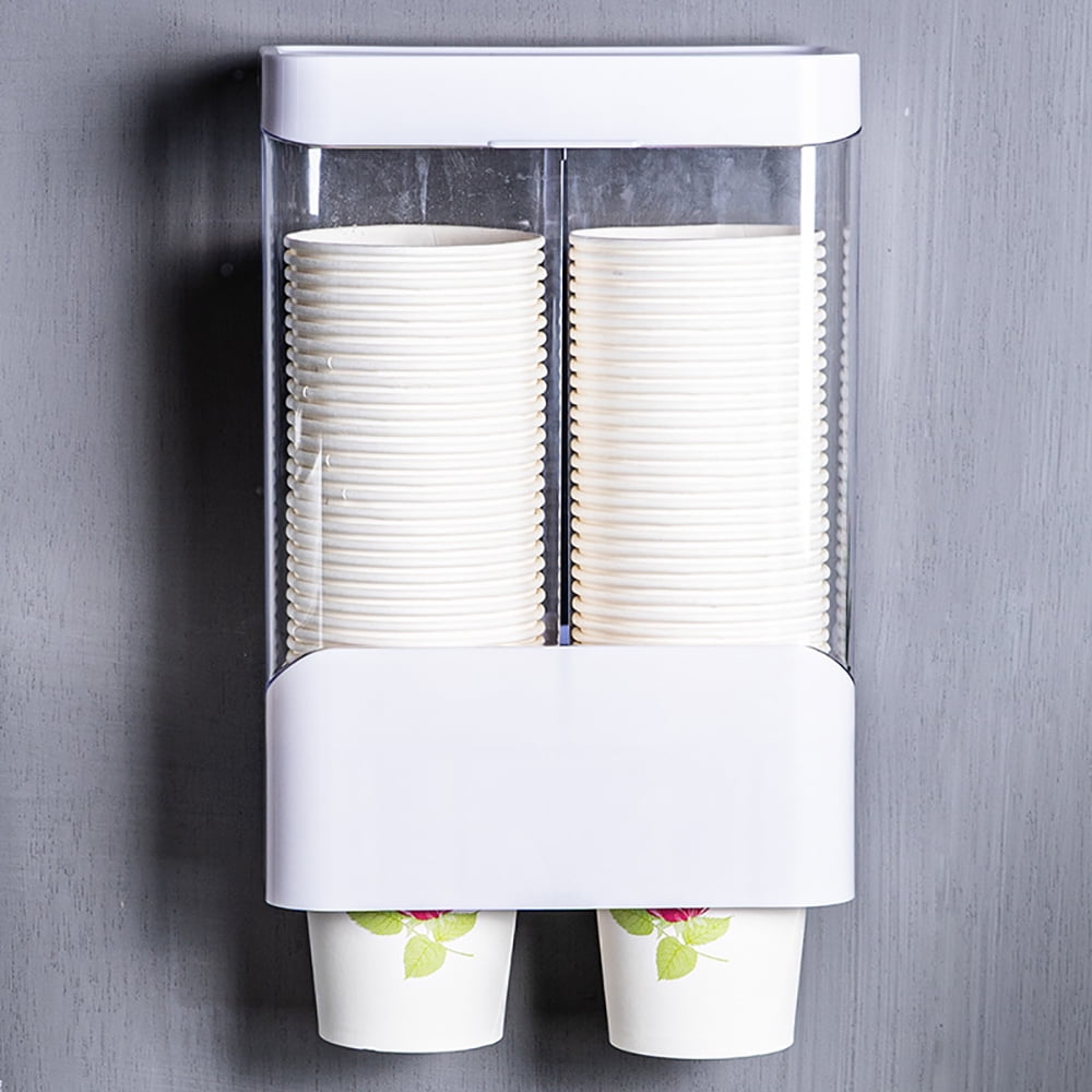 Joefnel Double Tube Cup Dispenser, Pull Type Water Cup Holder Fits 6 oz ...