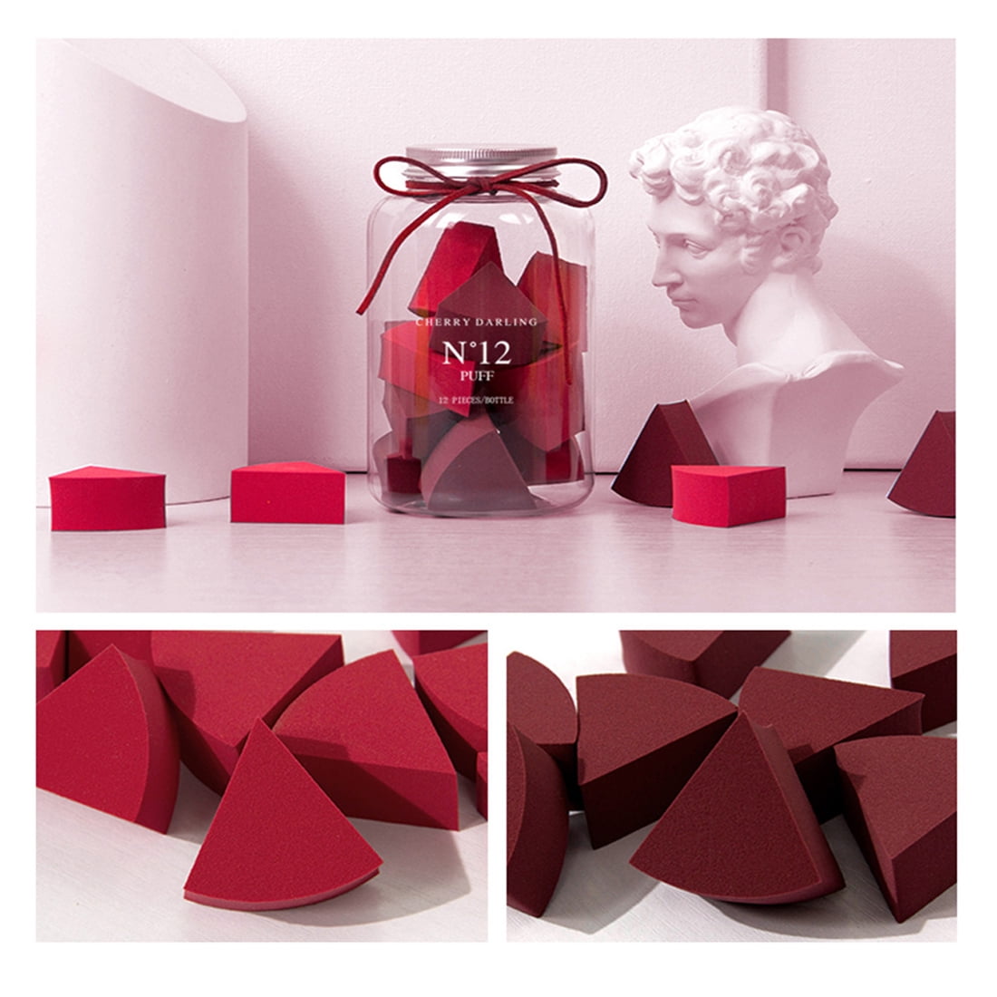 Joefnel Makeup Sponge Mini Applicator Wedges, Cosmetic Wedges Beauty ...