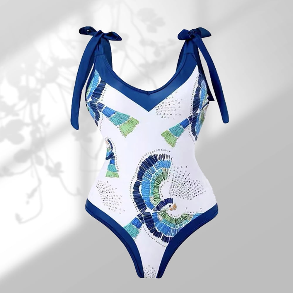 Joefnel Women Clearance Women Double-Sided Floral One Piece Swimsuits ...