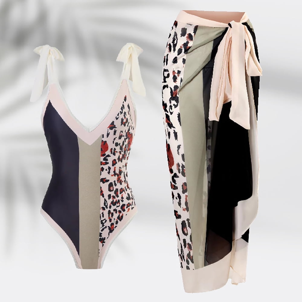 Joefnel Women Double-Sided Floral One Piece Swimsuits Reversible Tie ...