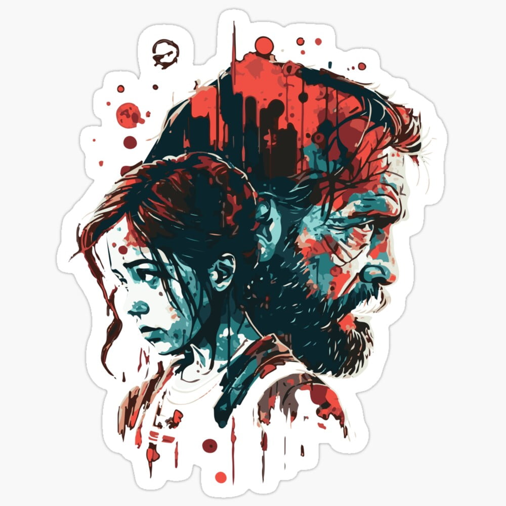 Joel And Ellie. The Last Of Us. Sticker Phone Decal Water Bottle ...