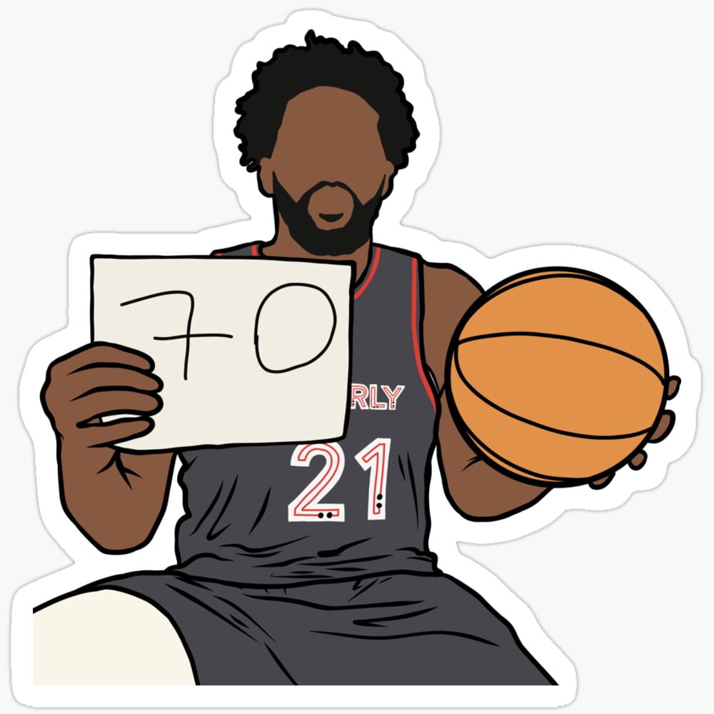 Joel Embiid 70 Points Sticker Phone Decal Water Bottle Stickers Car ...